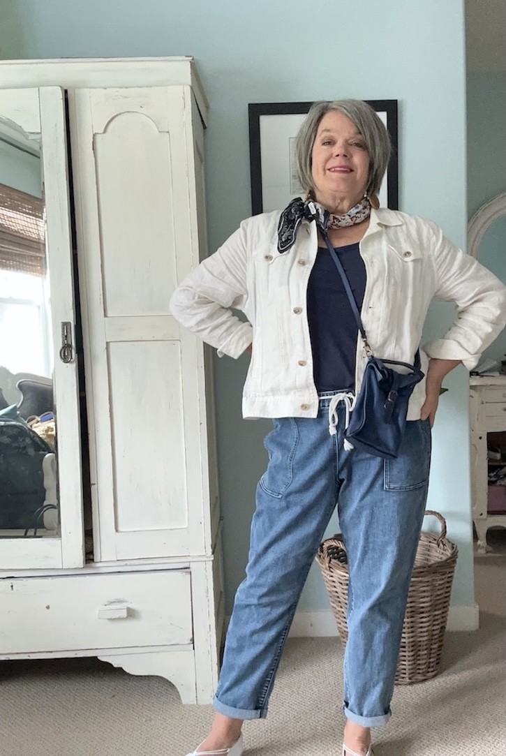 Casual Red White and Blue Outfit for Women Over 50 - Karins Kottage